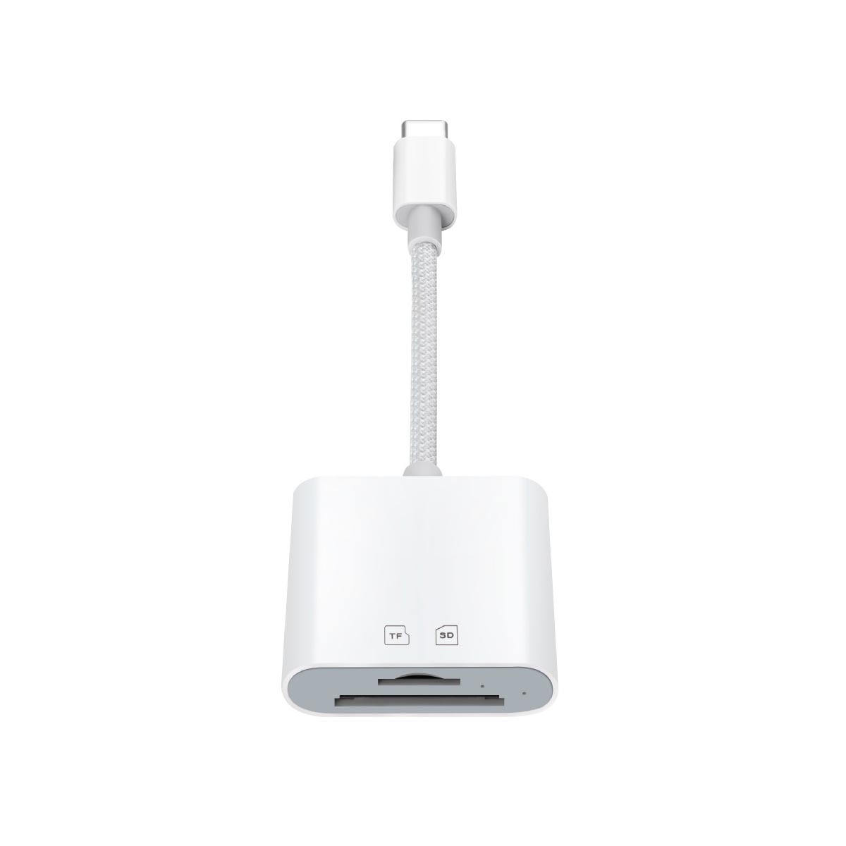 Type-C dual čitač (SD+TF) — USB-C 15M/s, ABS, za MacBook i iPad White ...
