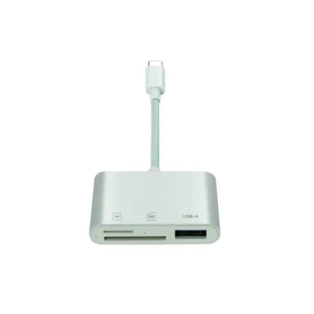 Type-C 3-u-1 čitač kartica — Brzi SD/TF/USB za iPad i MacBook Green ...
